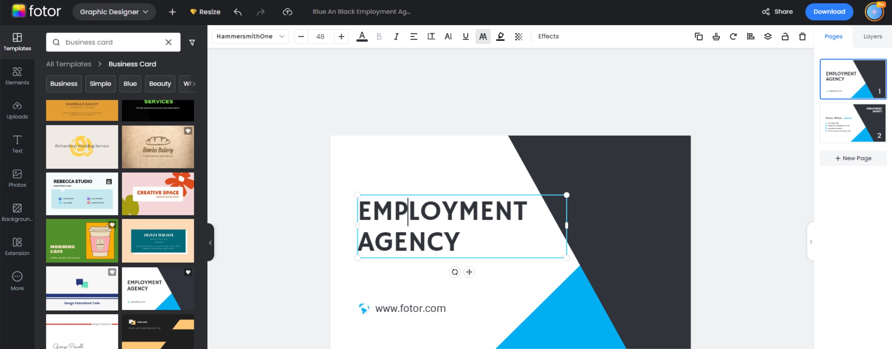 Fotor Business Cards: Easily Design Professional Name Cards Online for ...