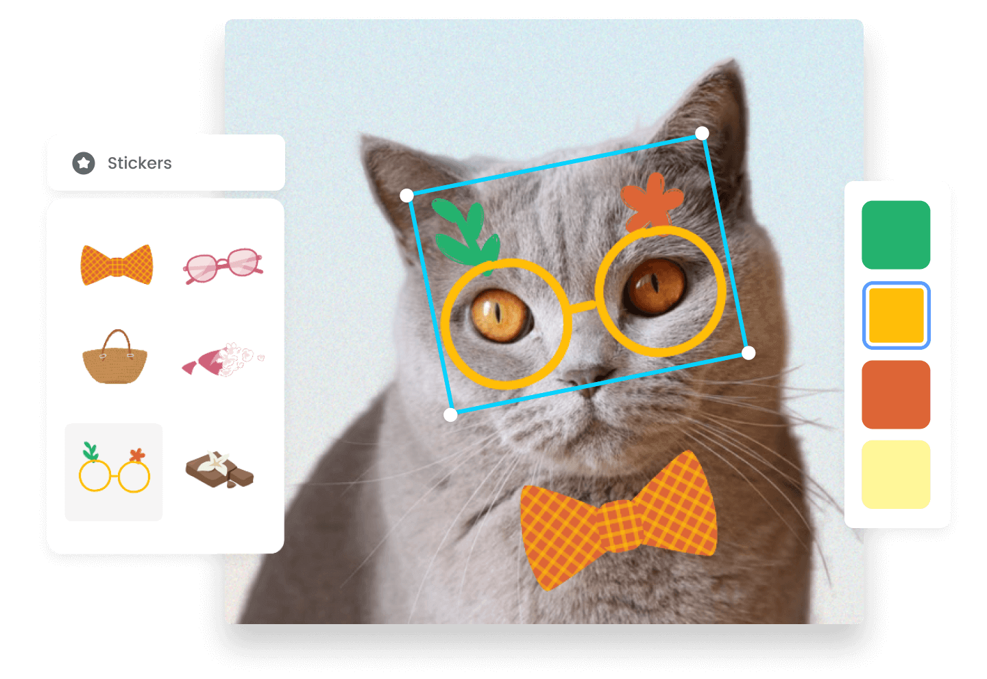 Aufkleber & Sticker auf Foto einfügen online kostenlos | Fotor