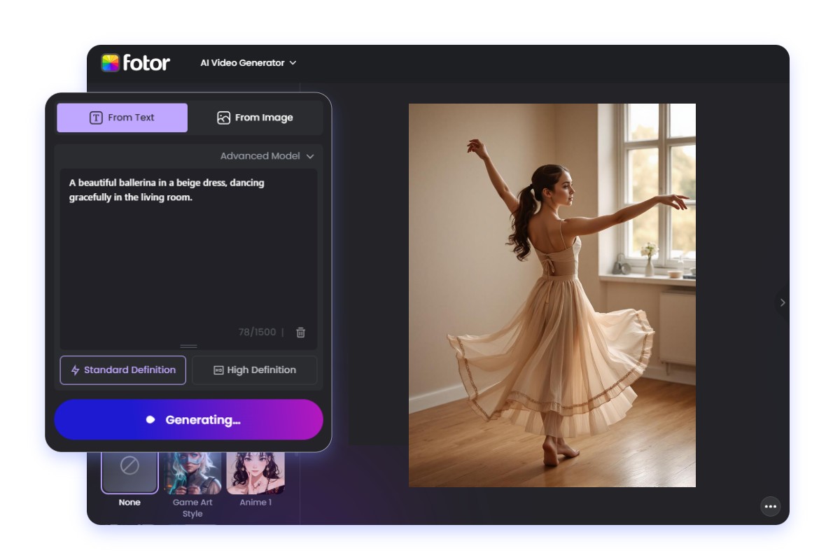 Online AI Dance Generator Without Watermark | Fotor