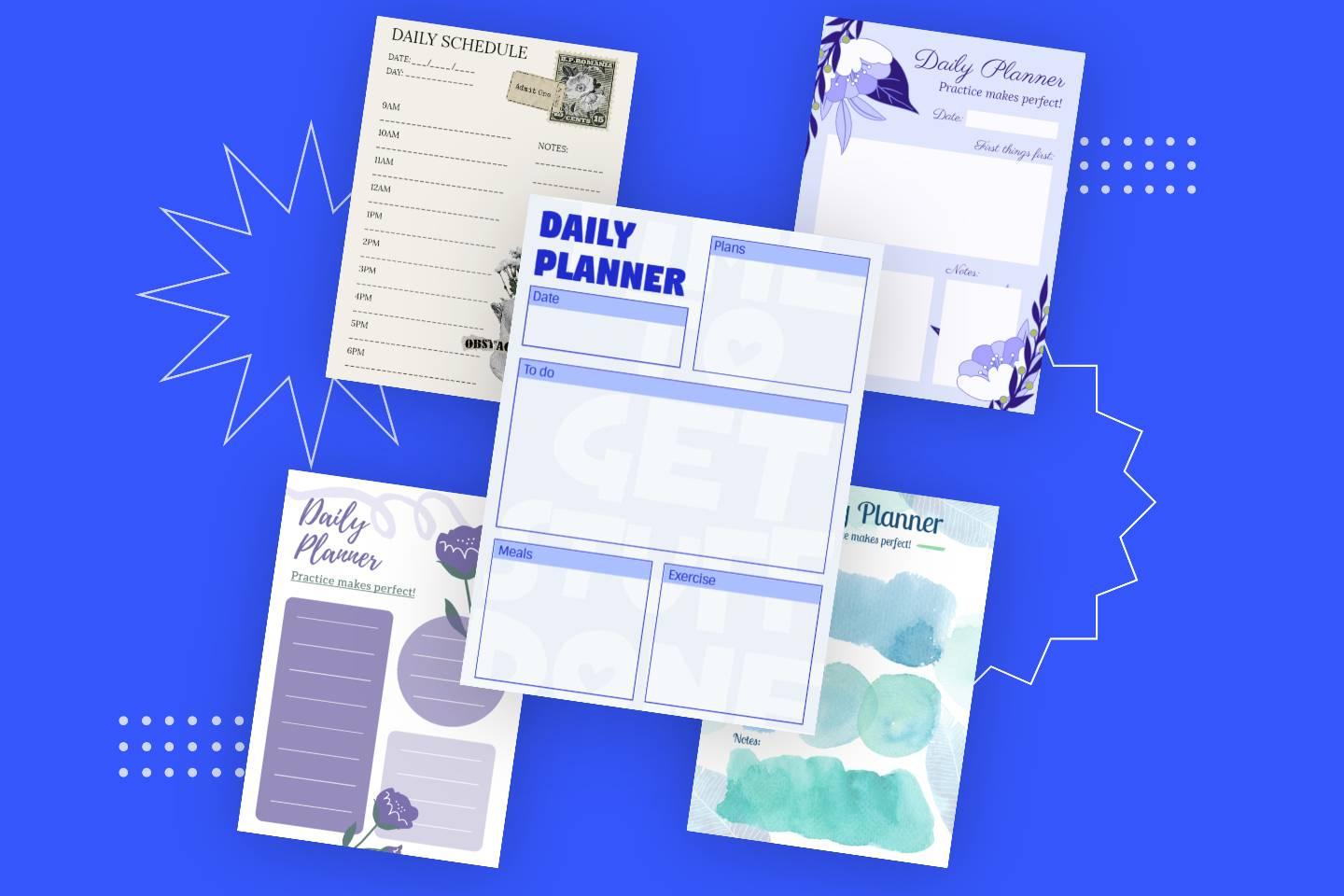Daily Planner Design Your Daily Schedule For Free Online Fotor