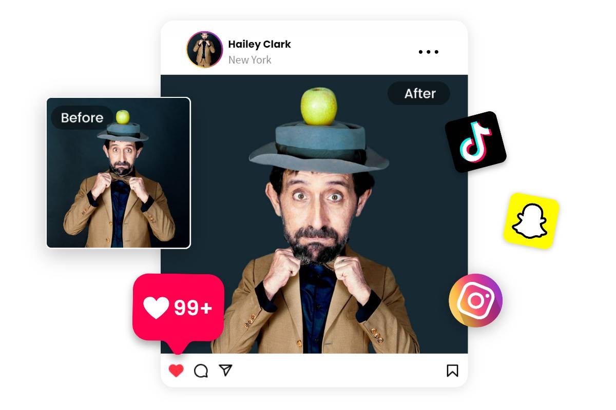 Funny Face Filter: Create Funny Faces Online Free | Fotor