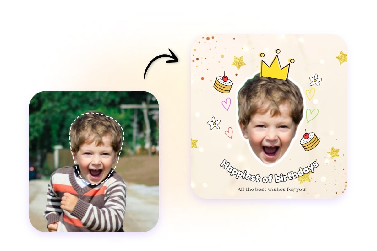 Gesicht ausschneiden online & kostenlos | Fotor