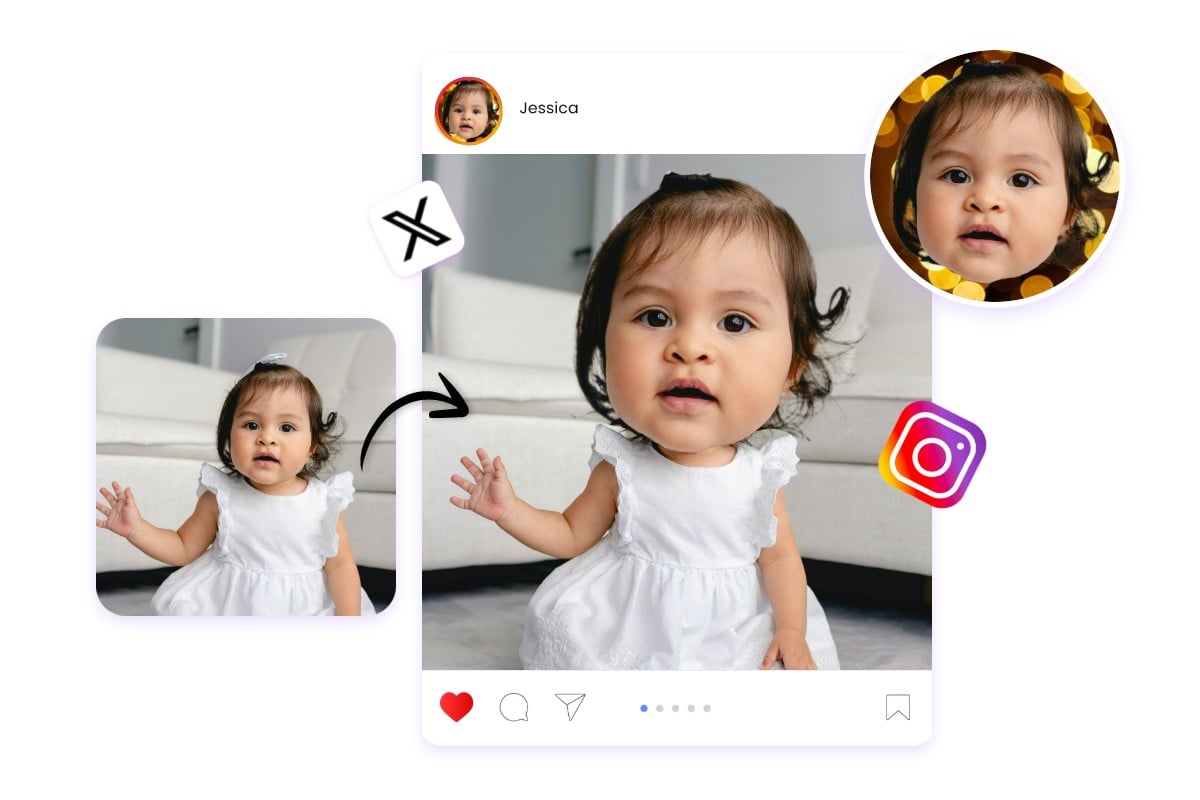 Gesicht ausschneiden online & kostenlos | Fotor