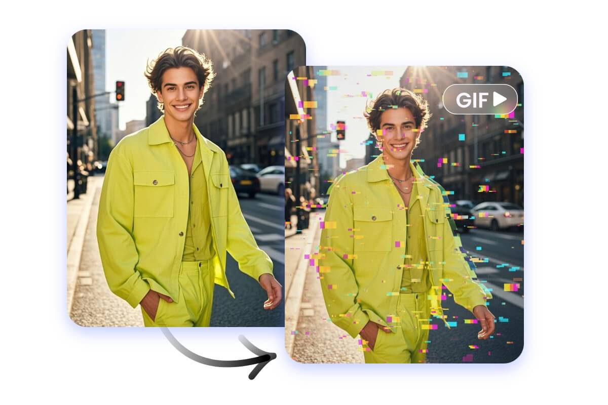 AI Glitch Effect: Create Glitch Art from Photo Online for Free | Fotor