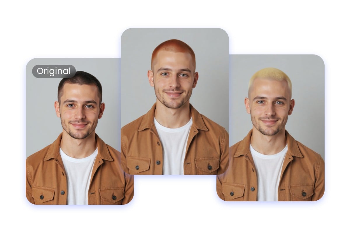 AI Buzz Cut Filter Online Free: Test Realistic Buzz Cut on My Face | Fotor