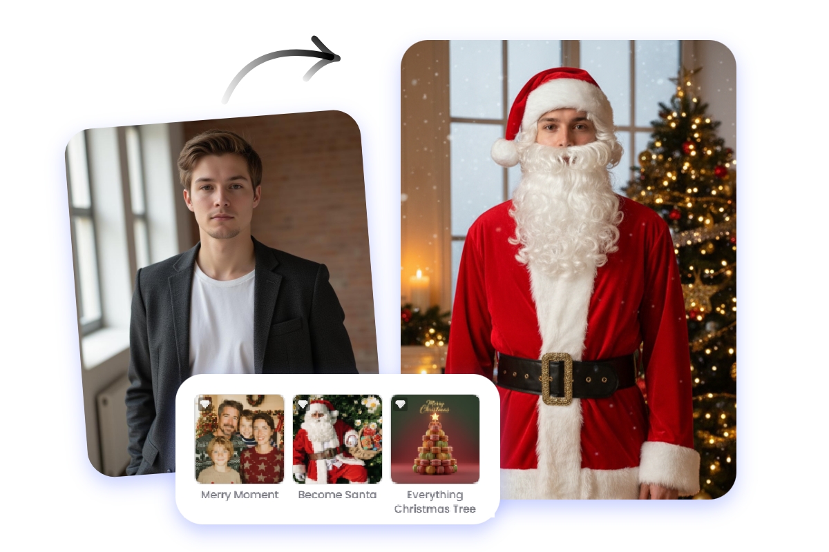 Santa Yourself: Convert Photo to Santa Claus Online Free | Fotor
