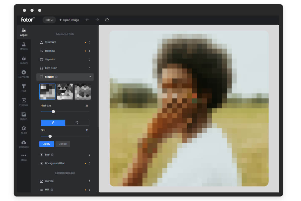 Image Pixelator Convert Image To Pixel Art For Free Fotor