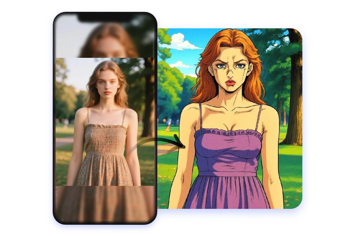 Free AI JoJo Filter: Convert Photo to JoJo Art Style Online | Fotor