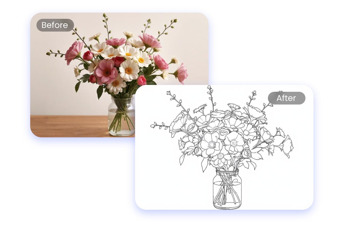 Turn Photo into Line Drawing Online Free with AI | Fotor