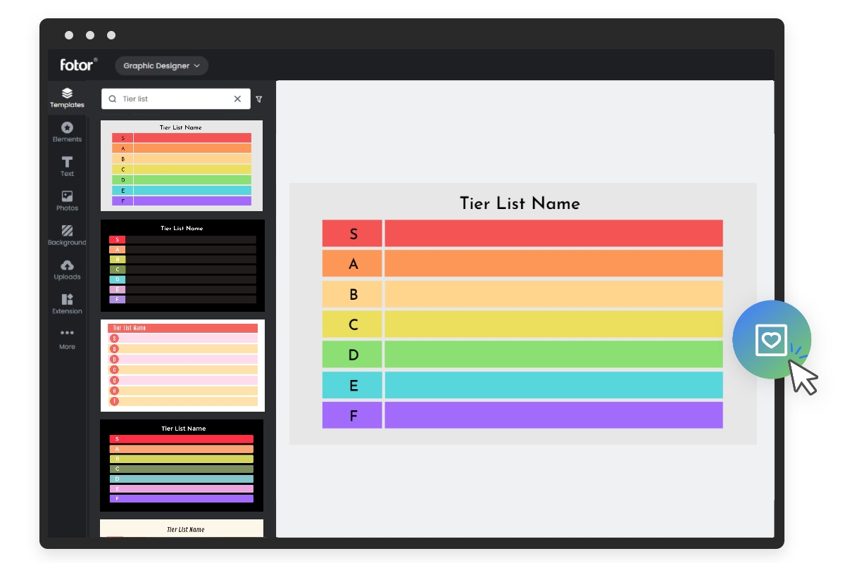 Online Tier List Maker: Make a Tier List for Free | Fotor
