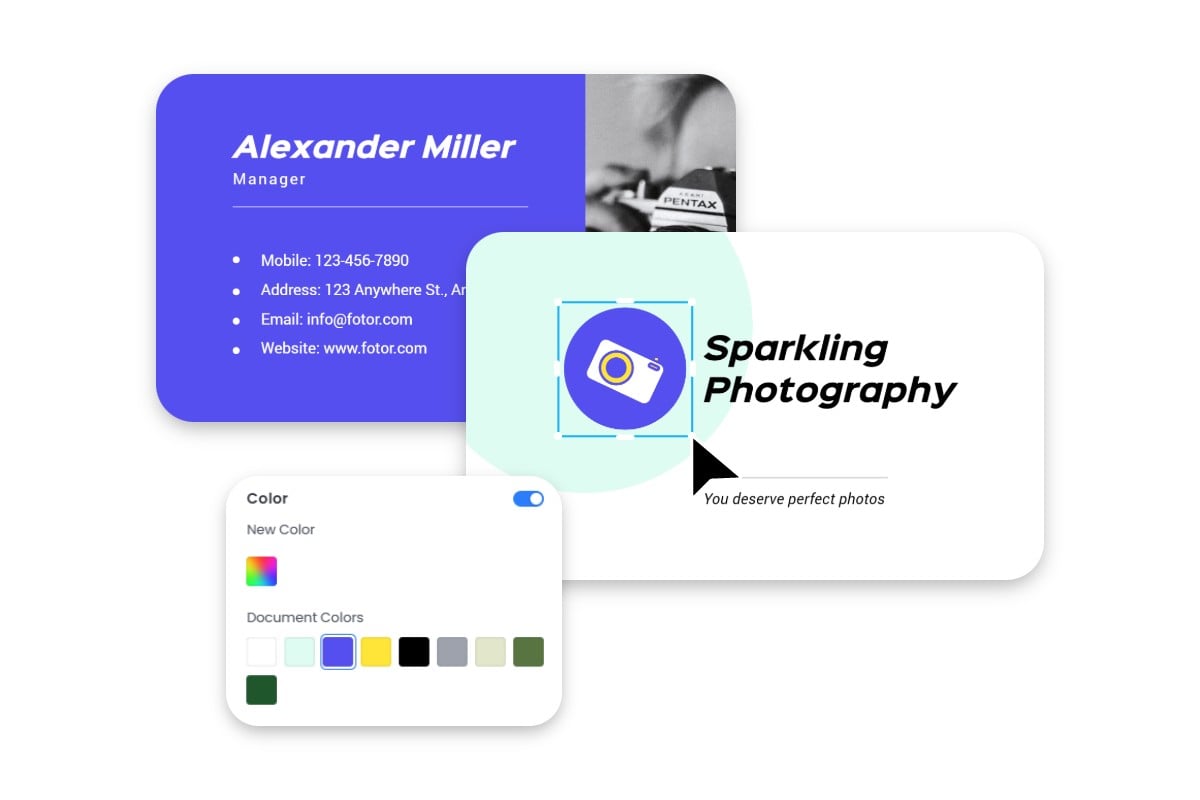 Fotor Business Cards: Easily Design Professional Name Cards Online for ...