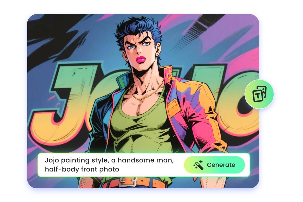Free AI JoJo Filter: Convert Photo to JoJo Art Style Online | Fotor