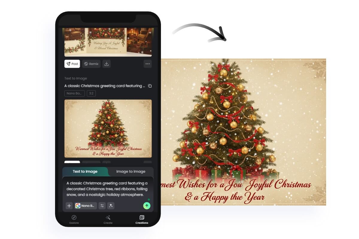 Free AI Christmas Card Generator Online | Fotor