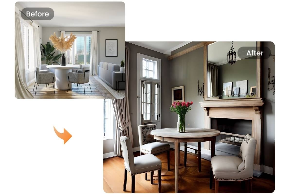 Outil IA décoration d'interieur gratuit en ligne | Fotor