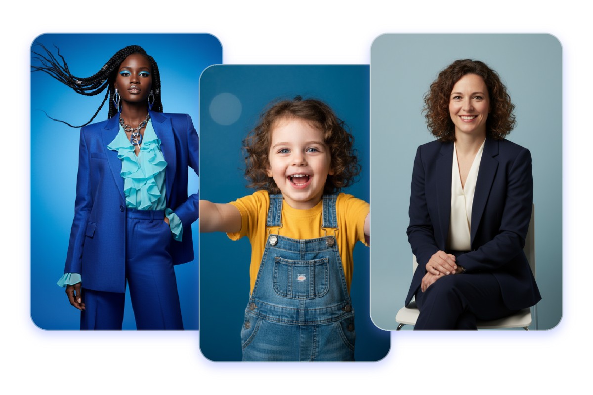 Add Blue Background to Photo: Change Background to Blue | Fotor