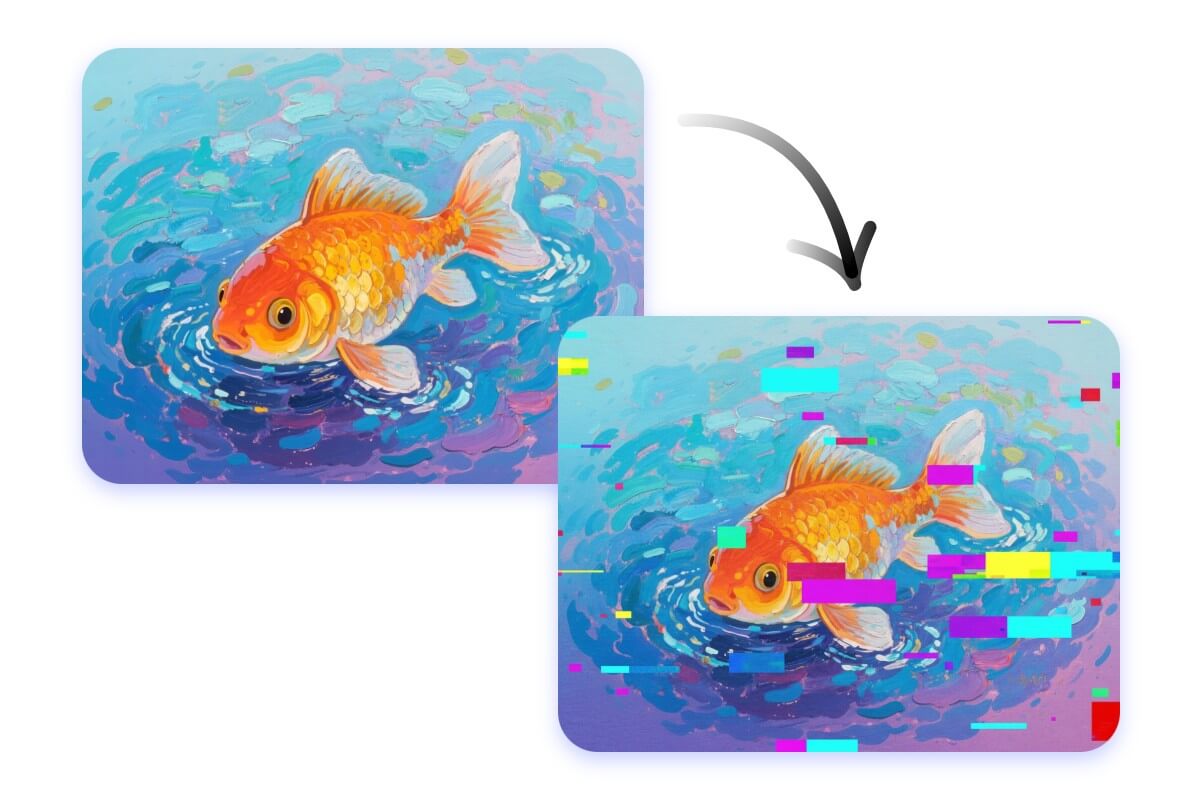 AI Glitch Effect: Create Glitch Art from Photo Online for Free | Fotor