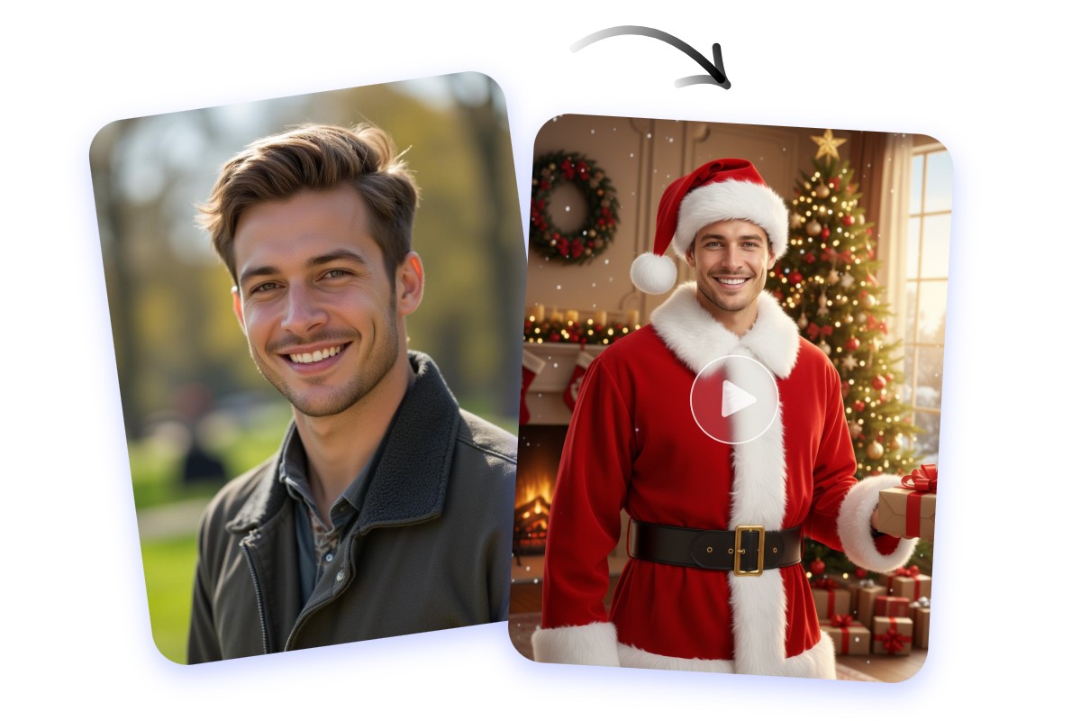 Santa Yourself: Convert Photo to Santa Claus Online Free | Fotor