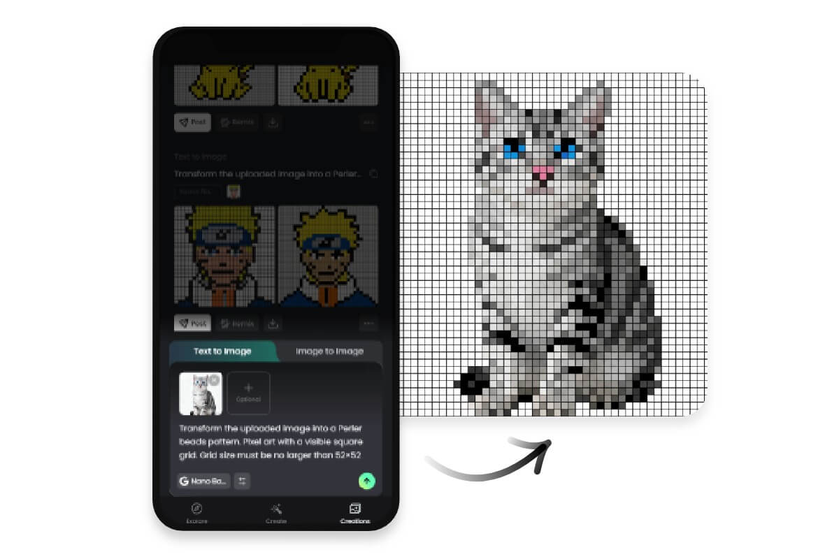 Free Perler Bead Pattern Maker: Turn Image into Pixel Art Online | Fotor