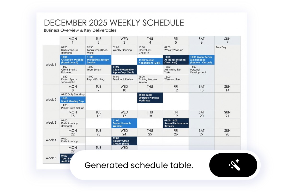 Free AI Schedule Maker - Create a Digital Brochure Online with AI | Fotor