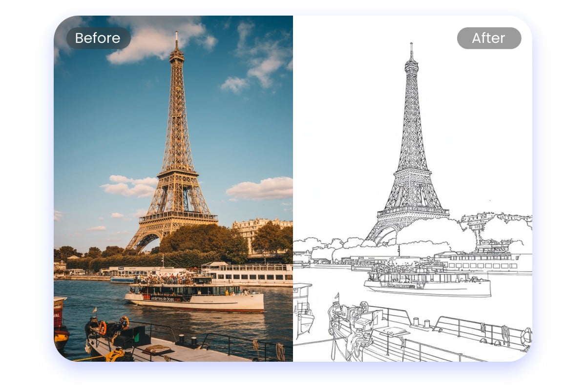 Turn Photo into Line Drawing Online Free with AI | Fotor