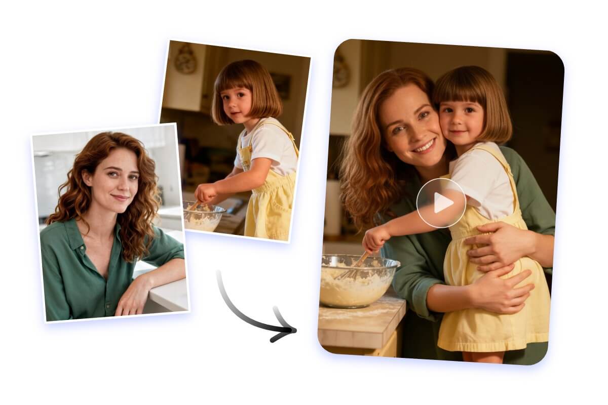 Hug My Younger Self - Create AI Hug Photo Online Free | Fotor