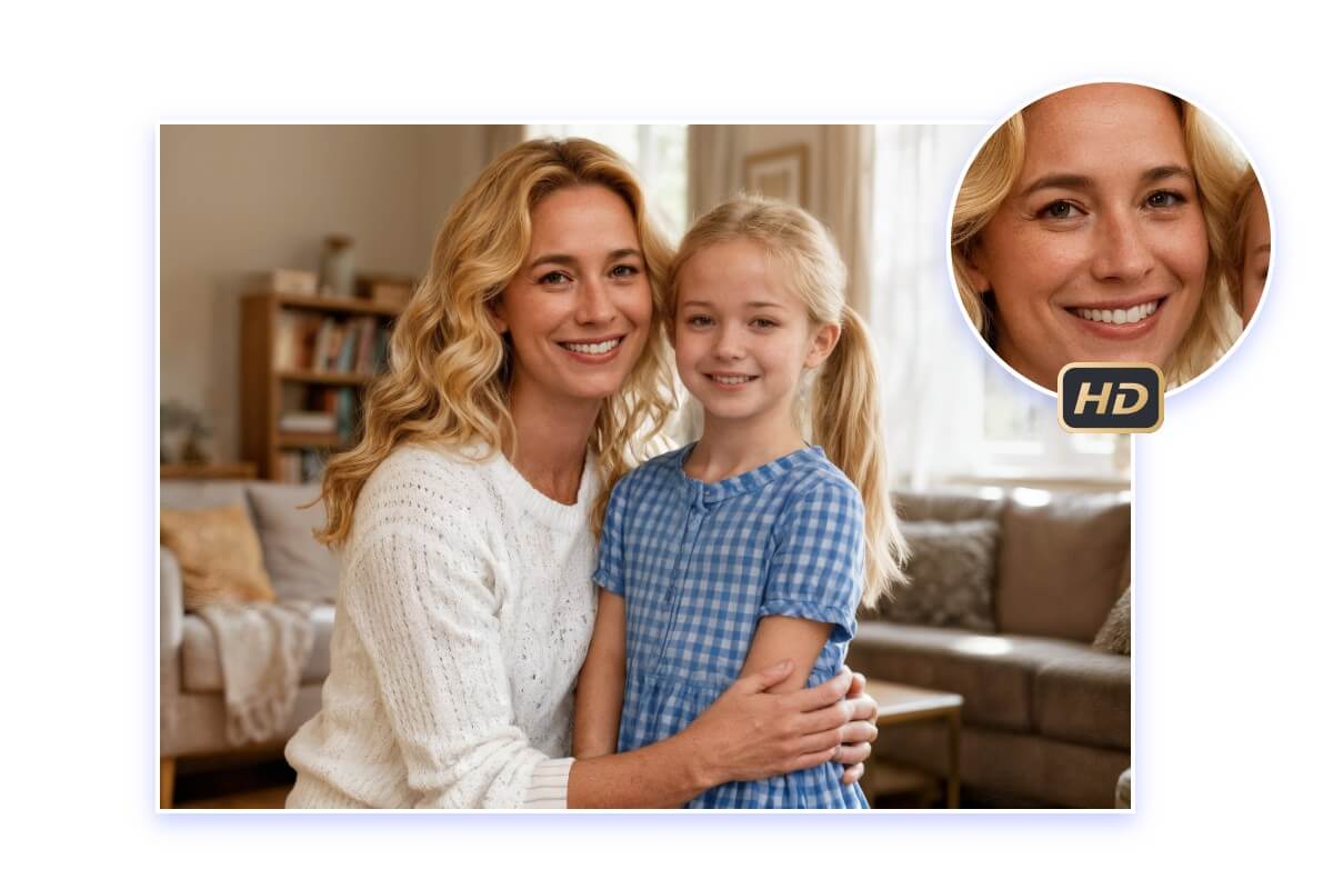 Hug My Younger Self - Create AI Hug Photo Online Free | Fotor