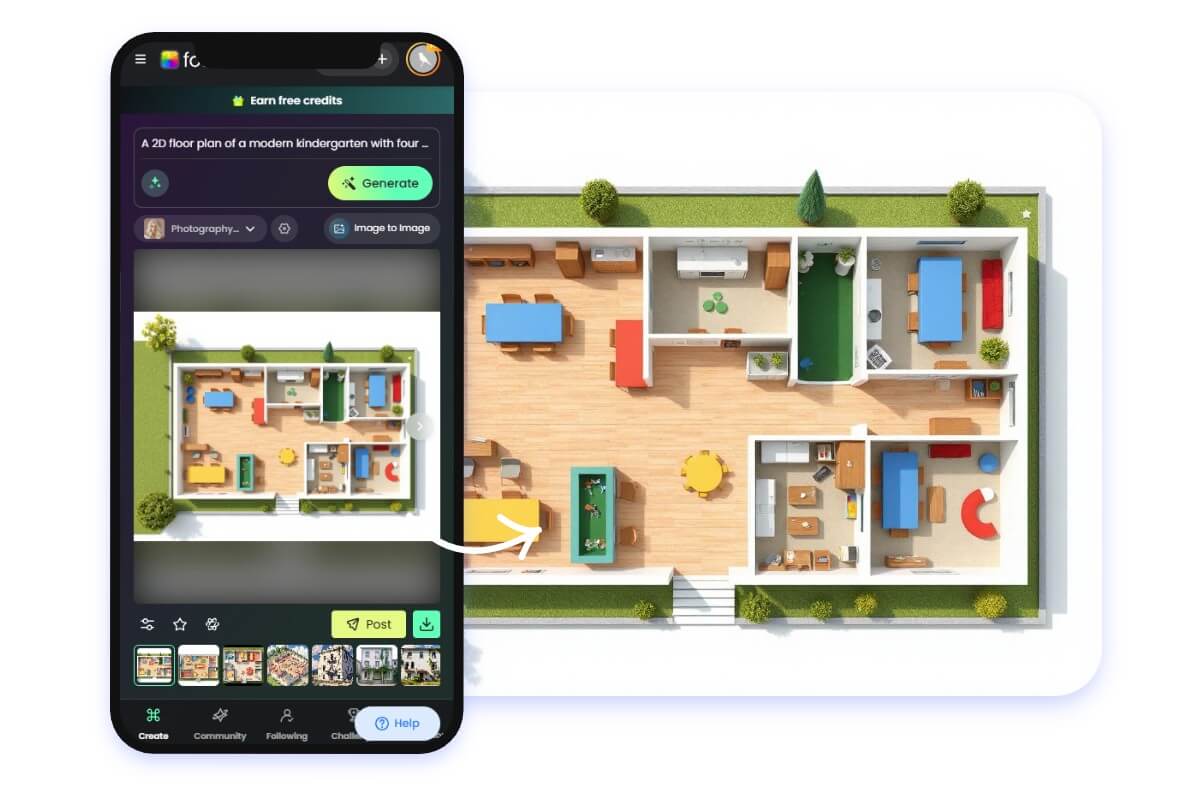AI Floor Plan Generator: Build a Dream Home | Fotor