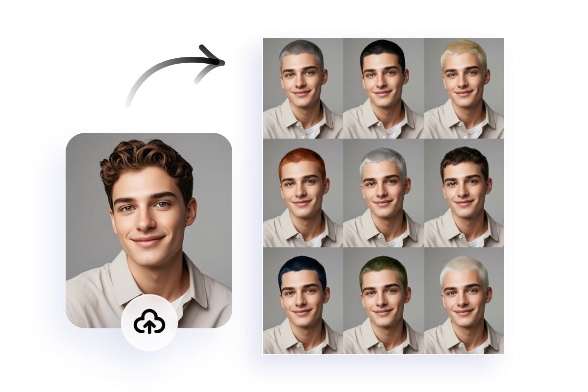 AI Buzz Cut Filter Online Free: Test Realistic Buzz Cut on My Face | Fotor