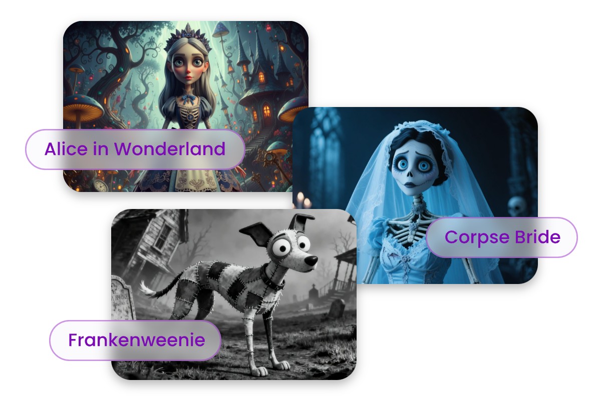 Tim Burton Filter: Turn Selfies into Tim Burton Style for Free | Fotor