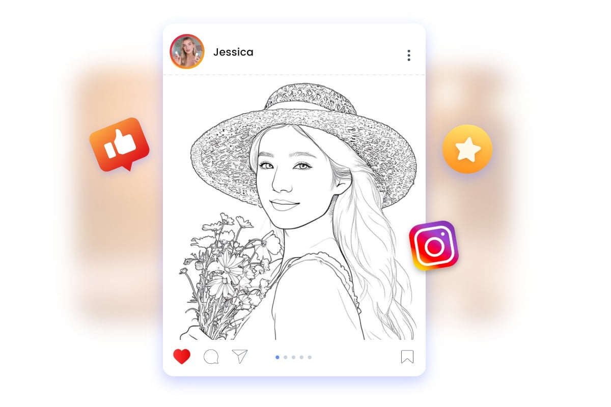 Turn Photo into Line Drawing Online Free with AI | Fotor