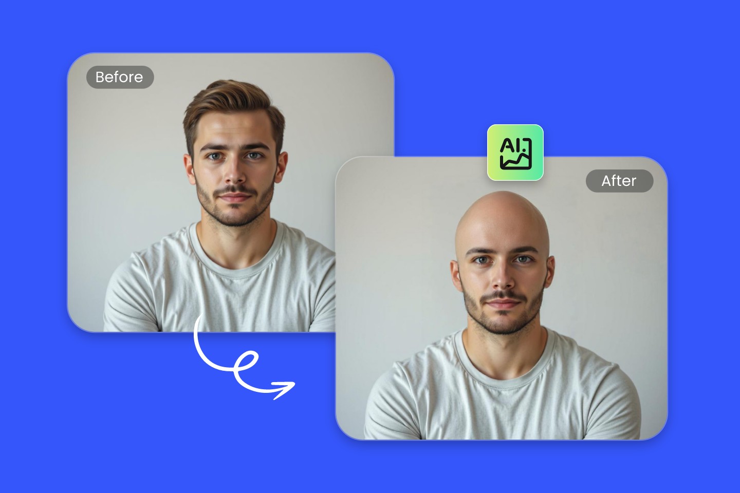 Free AI Bald Filter: Make Someone Bald Online | Fotor