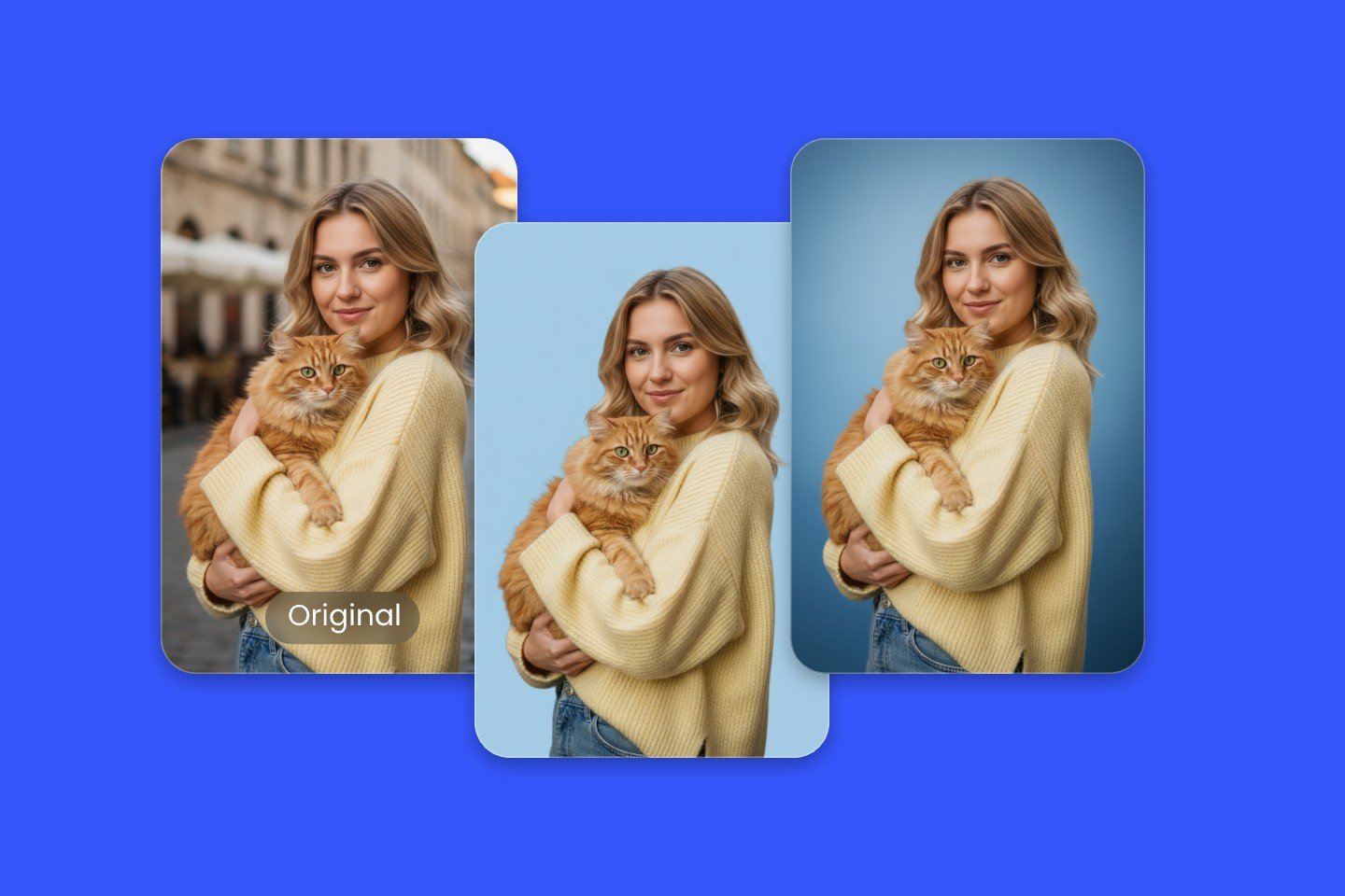 Add Blue Background to Photo: Change Background to Blue | Fotor